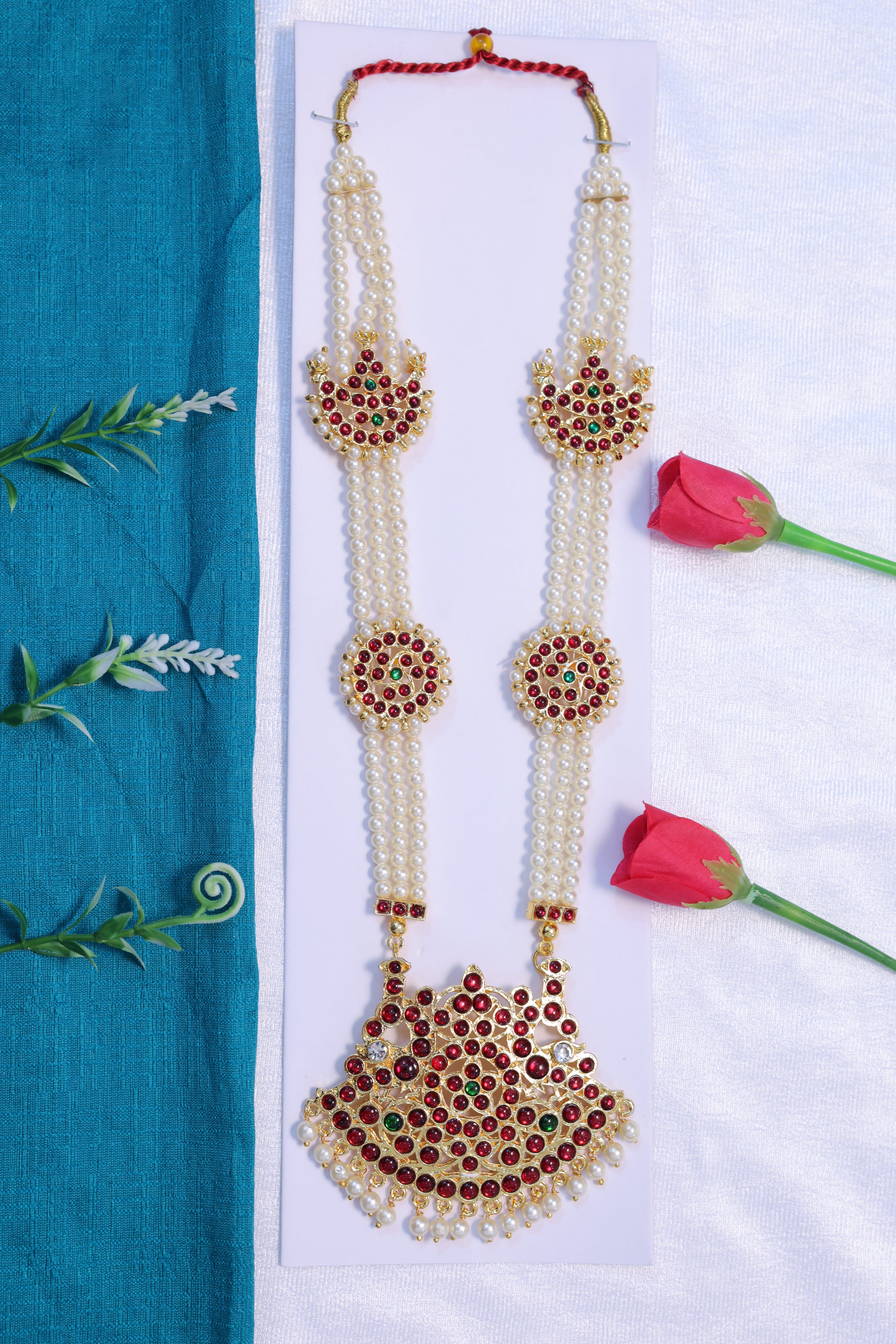 Moti Mala Long Haram Set | Bharatanatyam & Kuchipudi Dance Jewellery ...