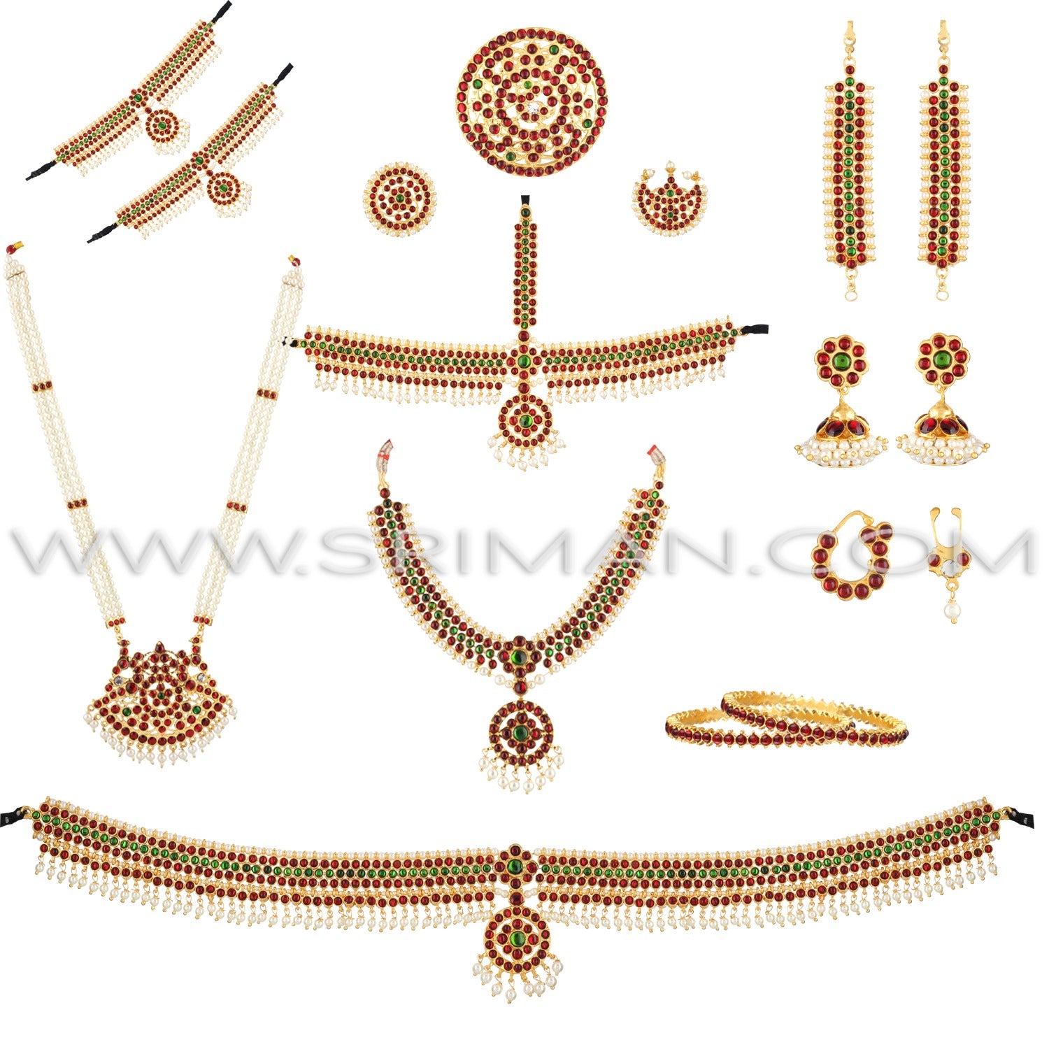 Classical Dance Jewellery Full Set | Bharatanatyam Kuchipudi – sriman